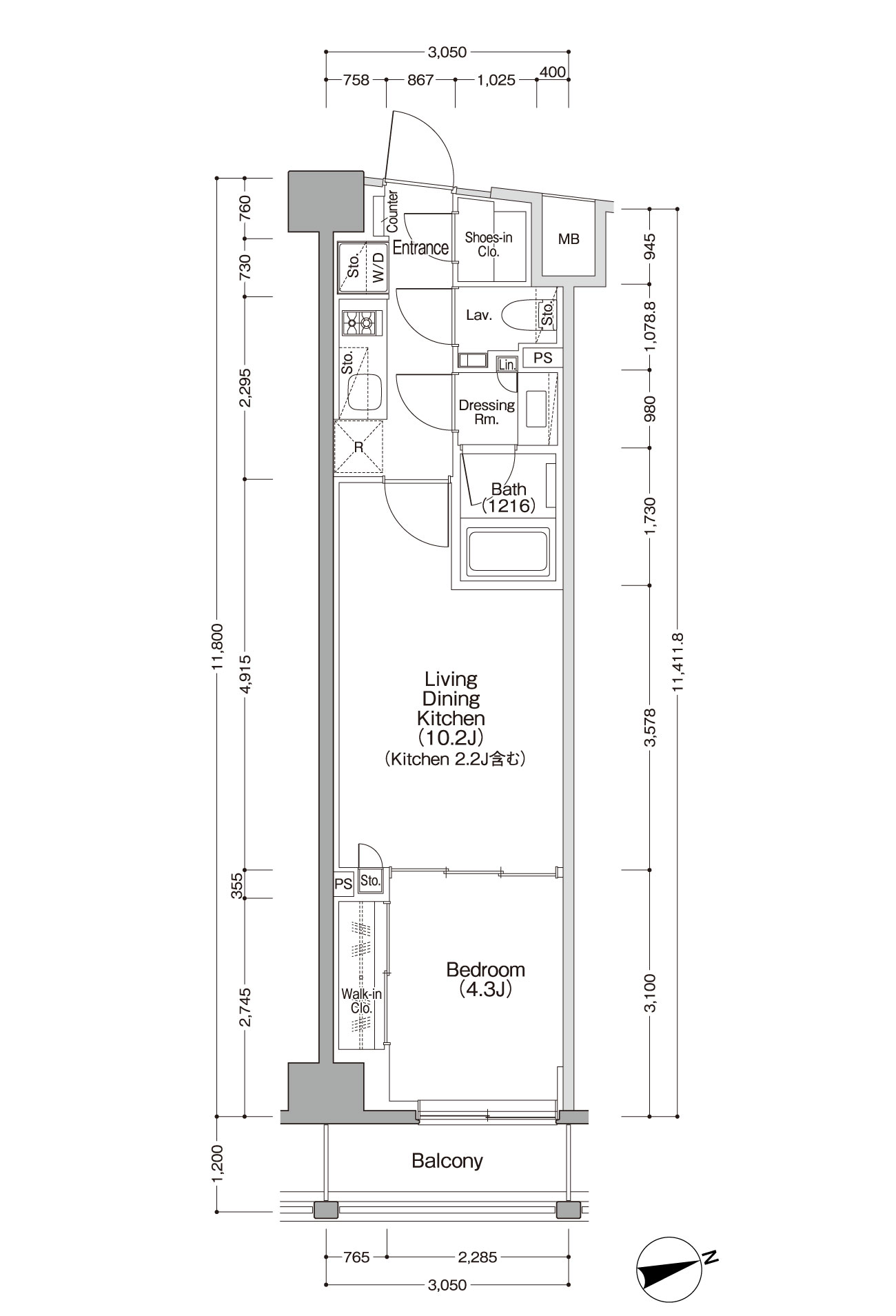 C type | 【公式】「ザ・パークハビオ SOHO 代々木公園」三菱地所グループのコワーキングスペース付高品質賃貸マンションシリーズ「ザ・パークハビオ SOHO」